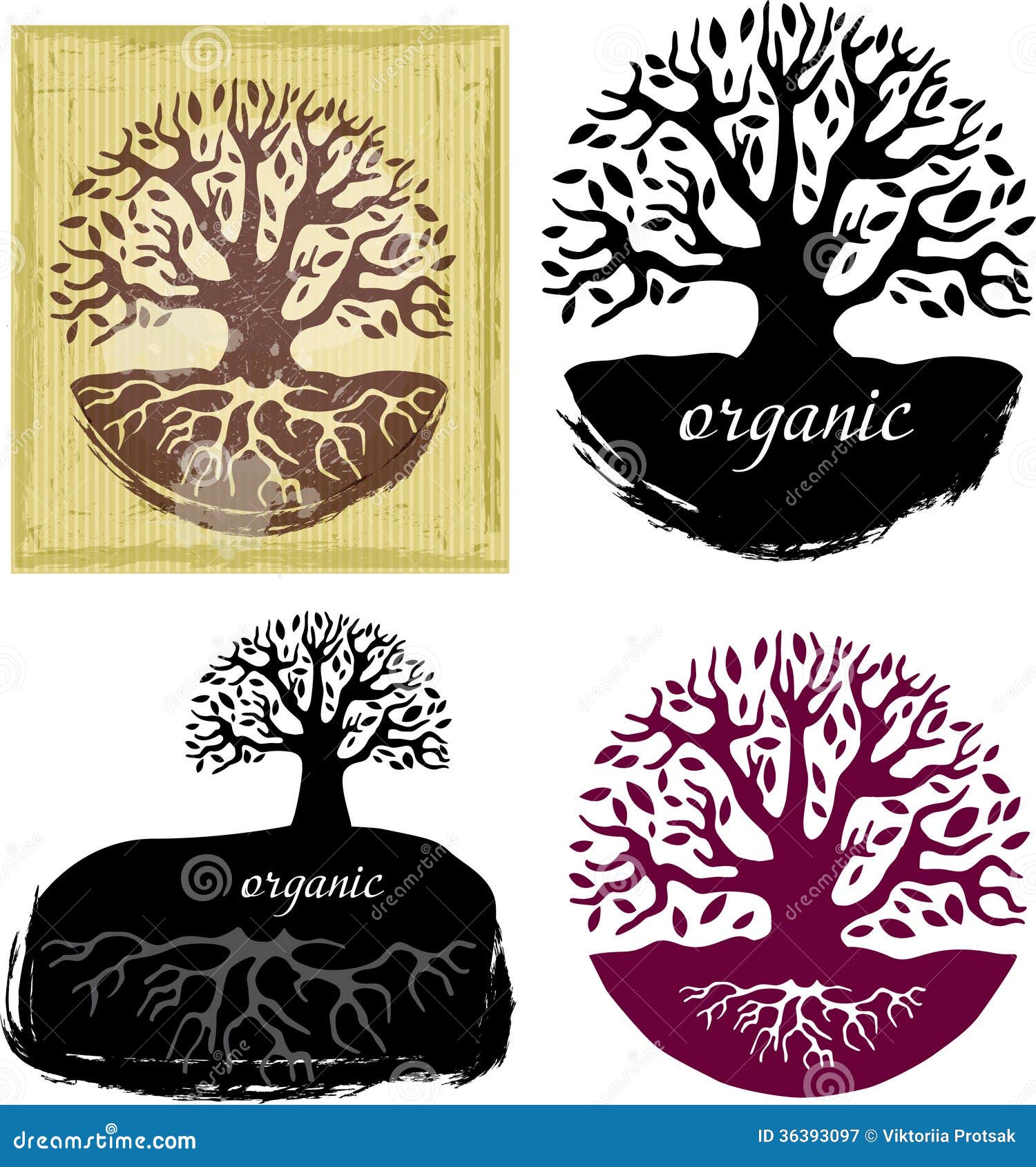 Set of Tree symbols stock vector. Illustration of nature - 36393097