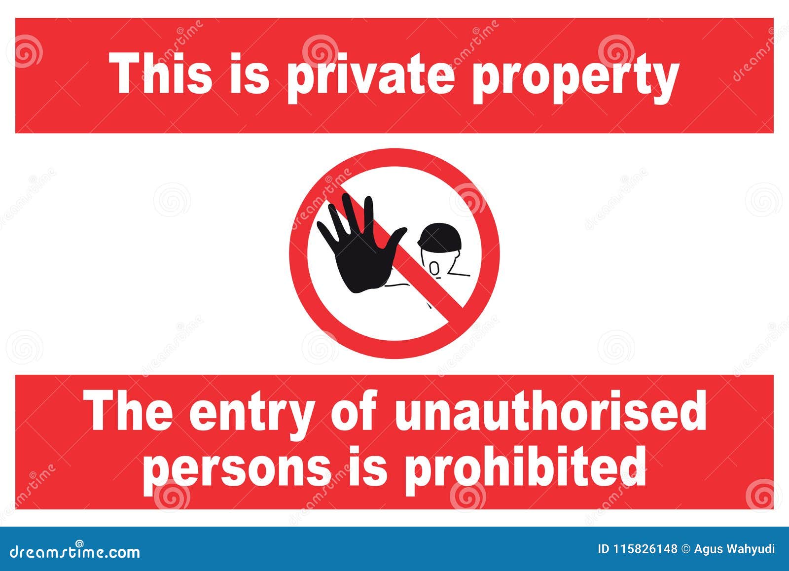 Set of Trespassing sign stock illustration. Illustration of enter ...