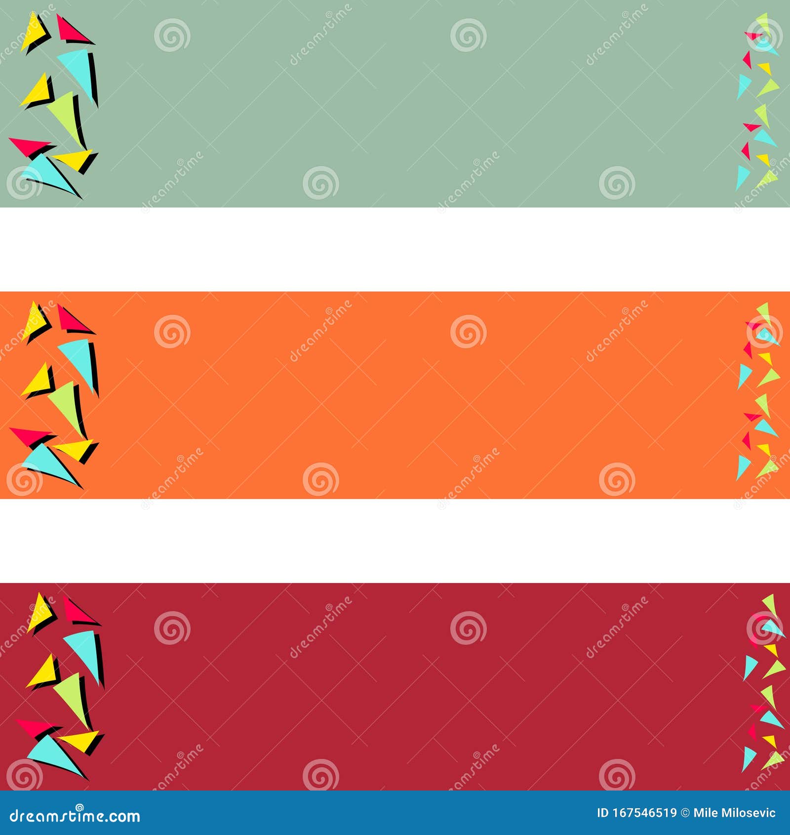 Set of Triangle Banner. Pattern for Your Design Stock Vector ...