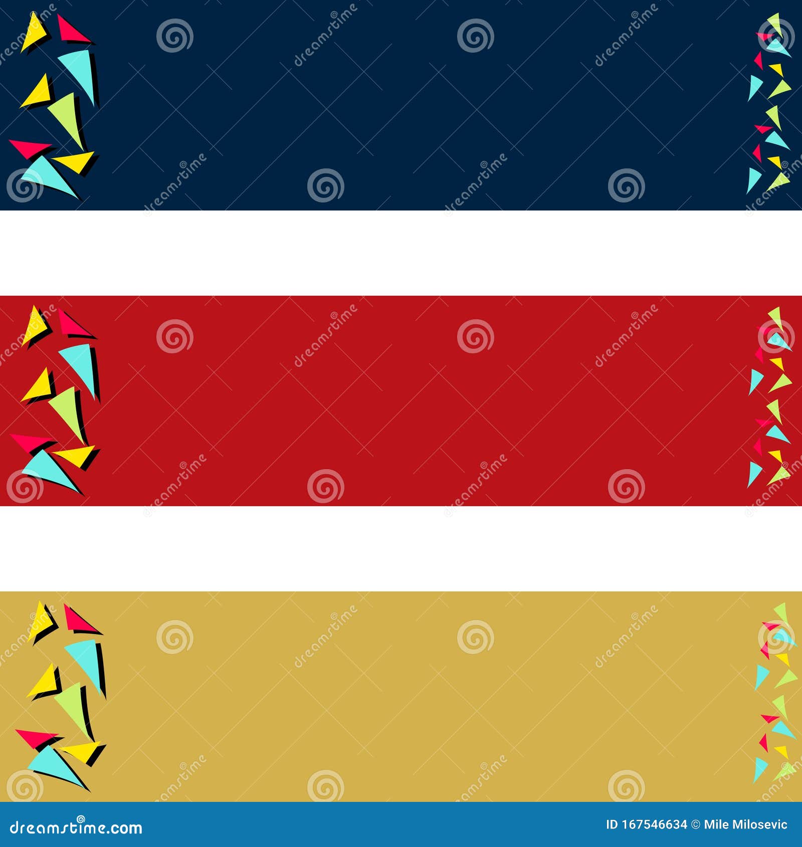 Set of Triangle Banner. Pattern for Your Design Stock Vector ...