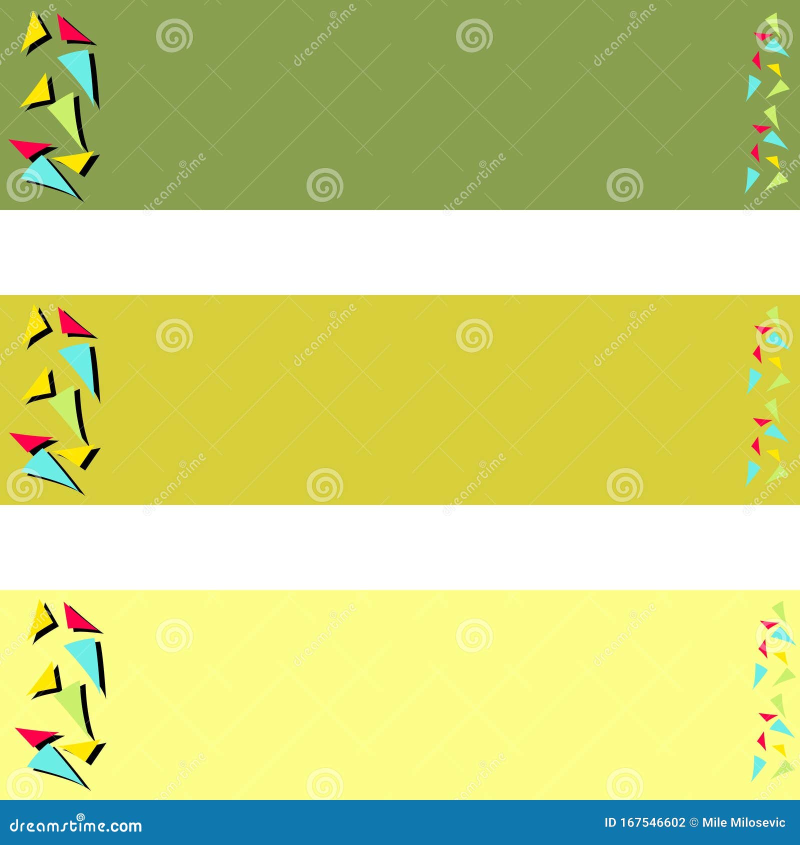 Set of Triangle Banner. Pattern for Your Design Stock Vector ...