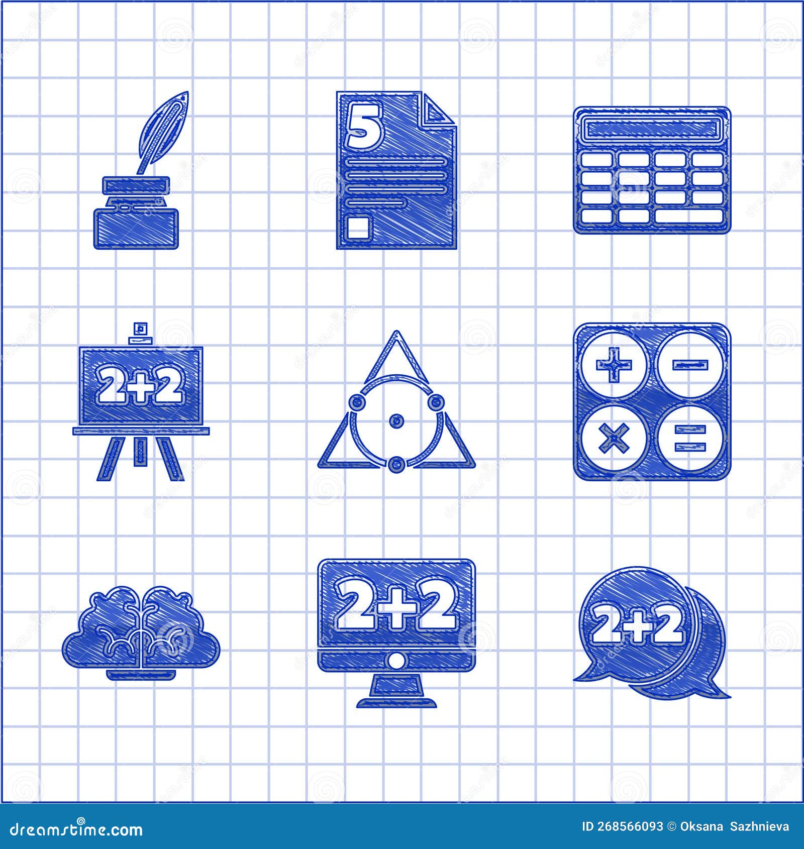 Set Triangle Math, Equation Solution, Calculator, Human Brain ...