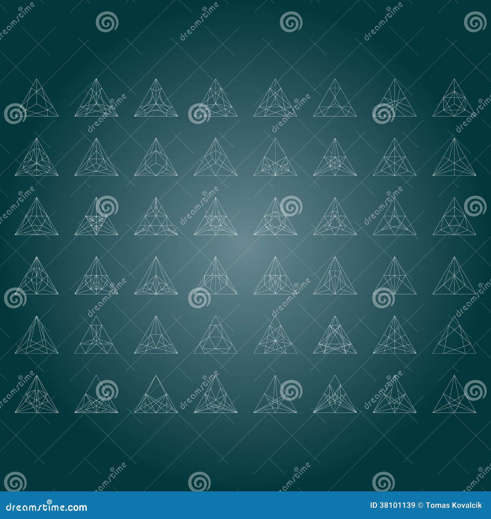 Set of triangles stock illustration. Illustration of background - 38101139