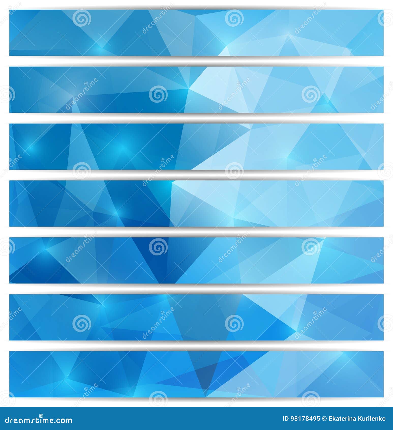 Set of triangular banners stock vector. Illustration of geometric ...