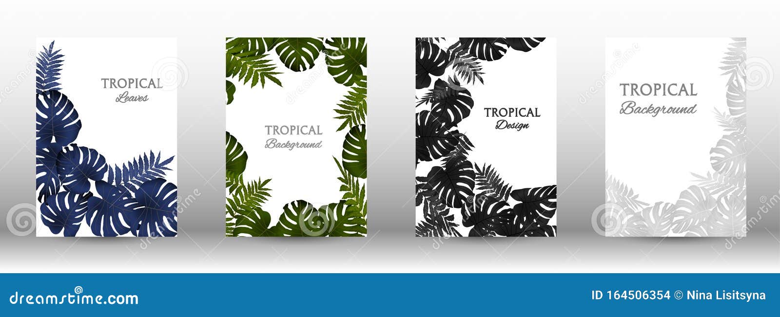 A set of tropic stock vector. Illustration of folder - 164506354