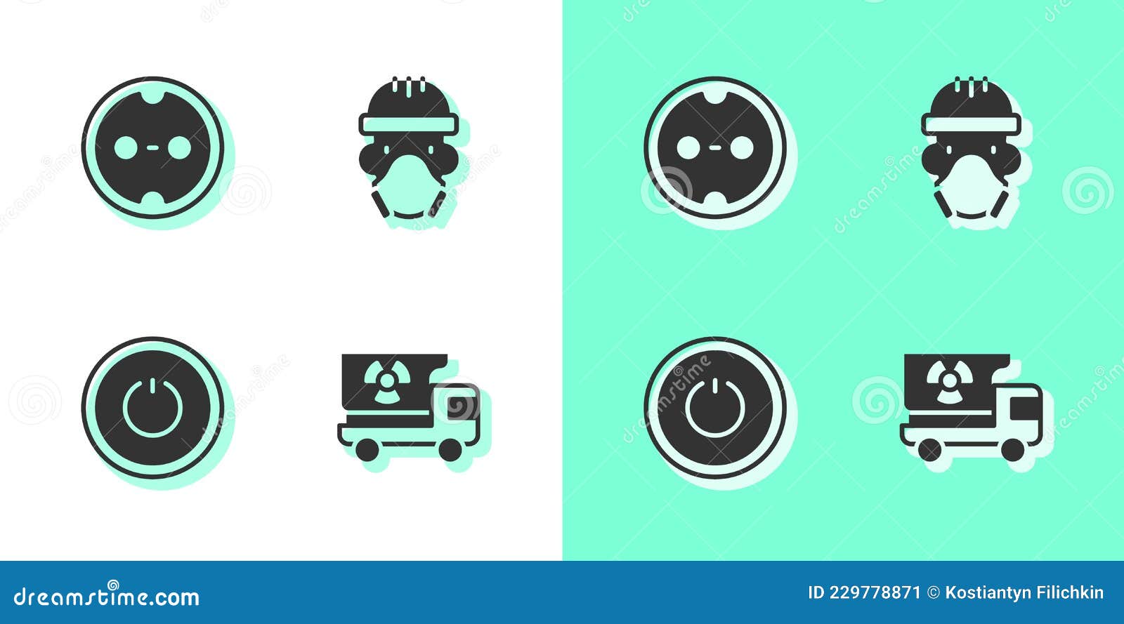 Set Truck with Radiation Materials, Electrical Outlet, Power Button and ...