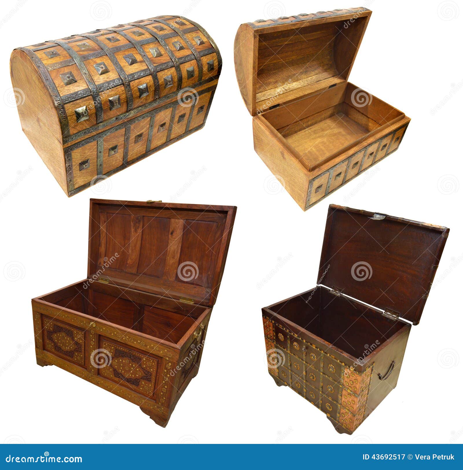 Set with trunks and chests stock image. Image of grunge - 43692517