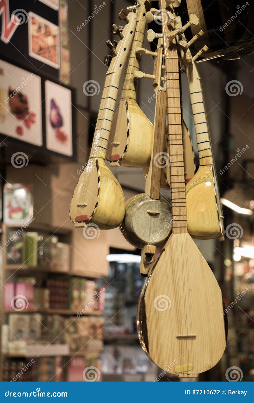 Set of Turkish Musical Instrument Saz Stock Photo - Image of sound ...