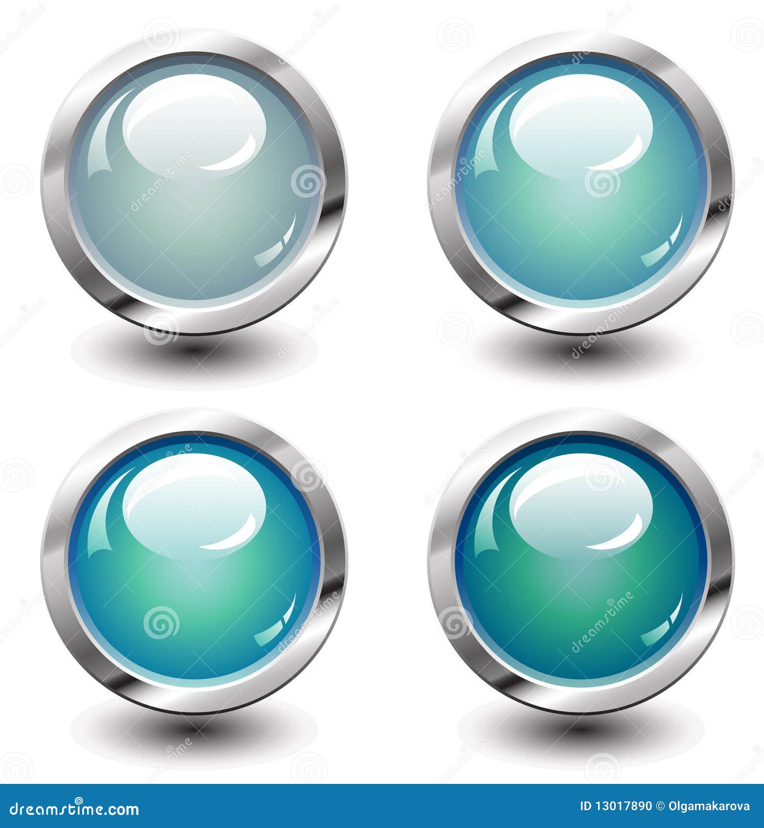 Set of turquoise buttons stock vector. Illustration of dark - 13017890