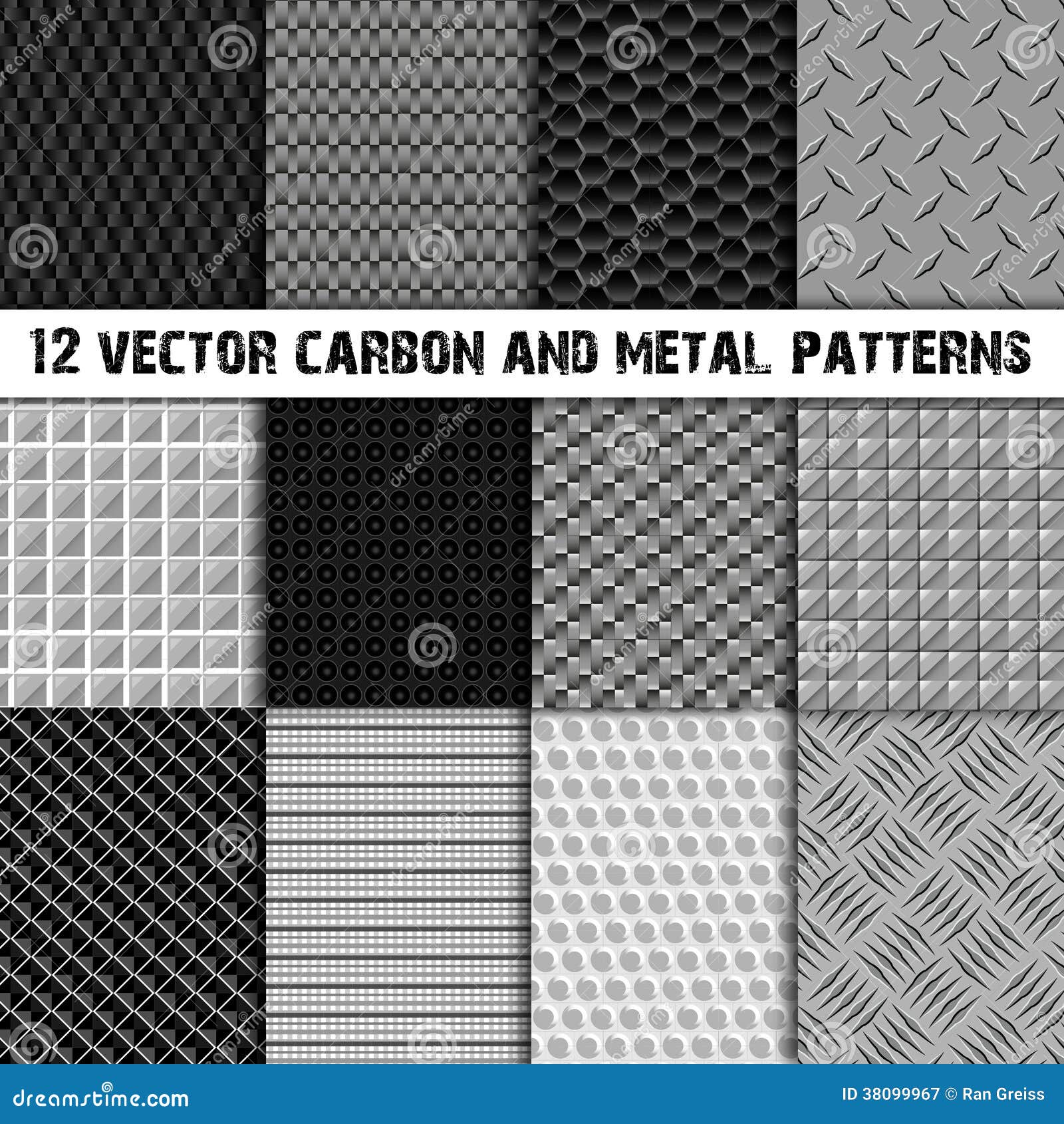 Metal Seamless Texture With Swirls Pattern Stock Illustration ...