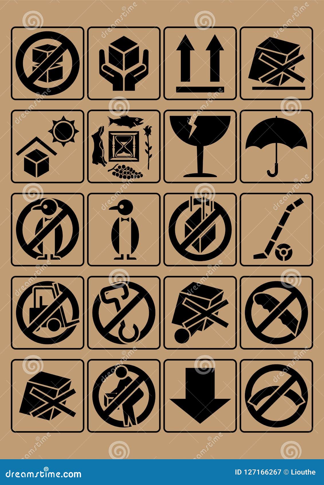 Shipping Labels on Brown Background Stock Vector - Illustration of ...