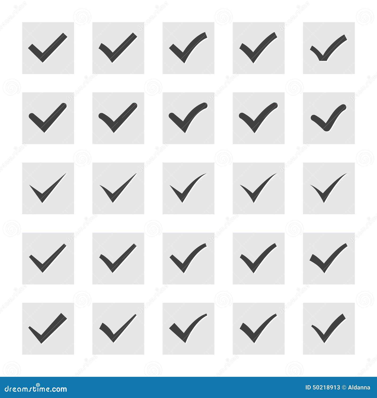 Set of Twenty-five Different Black Vector Ticks or Stock Vector ... Set of Twenty-five Different Black Vector Ticks or Stock Vector ...