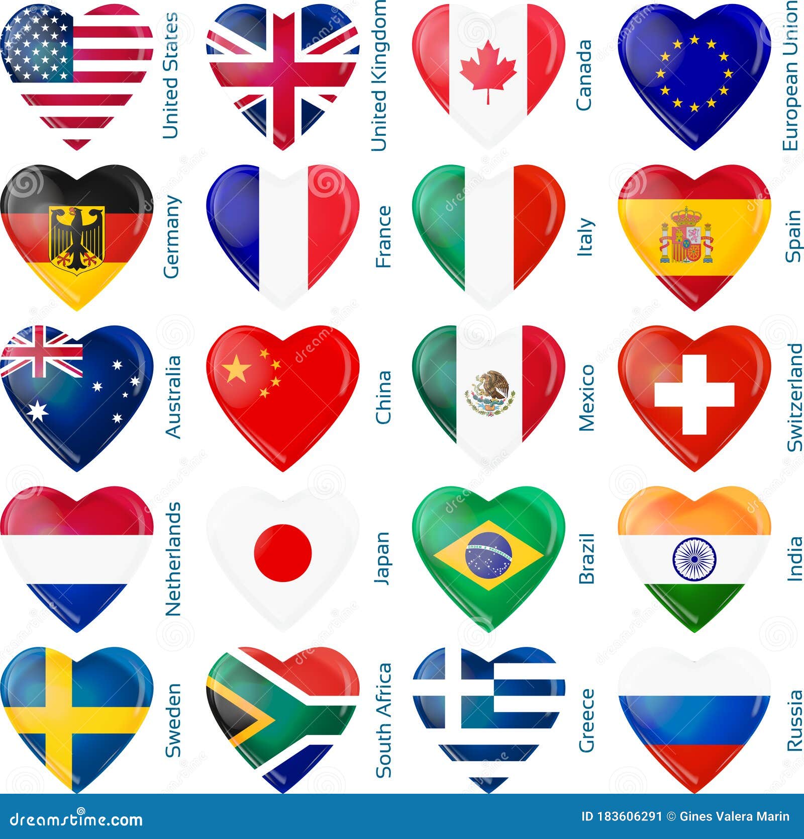 Twenty One Flags The Counties Of Sweden - Alphabetical Order With Name ...