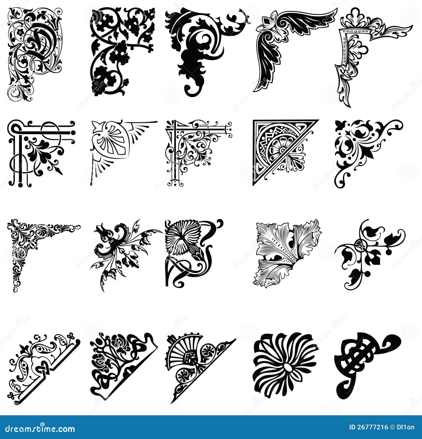 Color Corners With A Sign Exclusive Vector Illustration | CartoonDealer ...