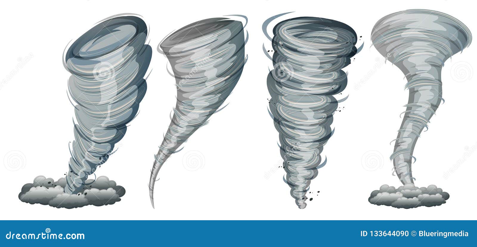Set of Twister on White Background Stock Vector - Illustration of ...