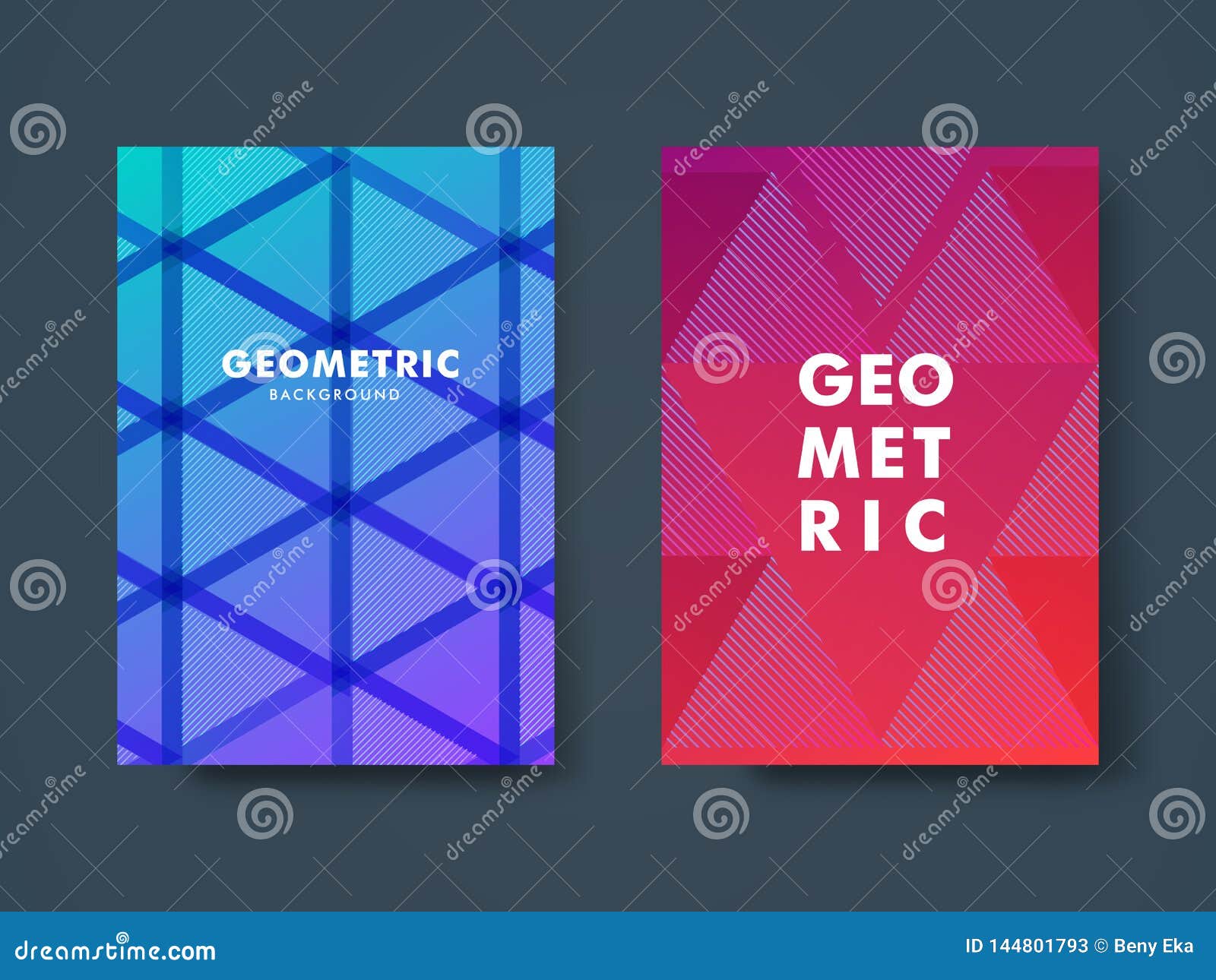 Abstract Geometric Cover Design. Minimal Geometric Pattern Gradients ...