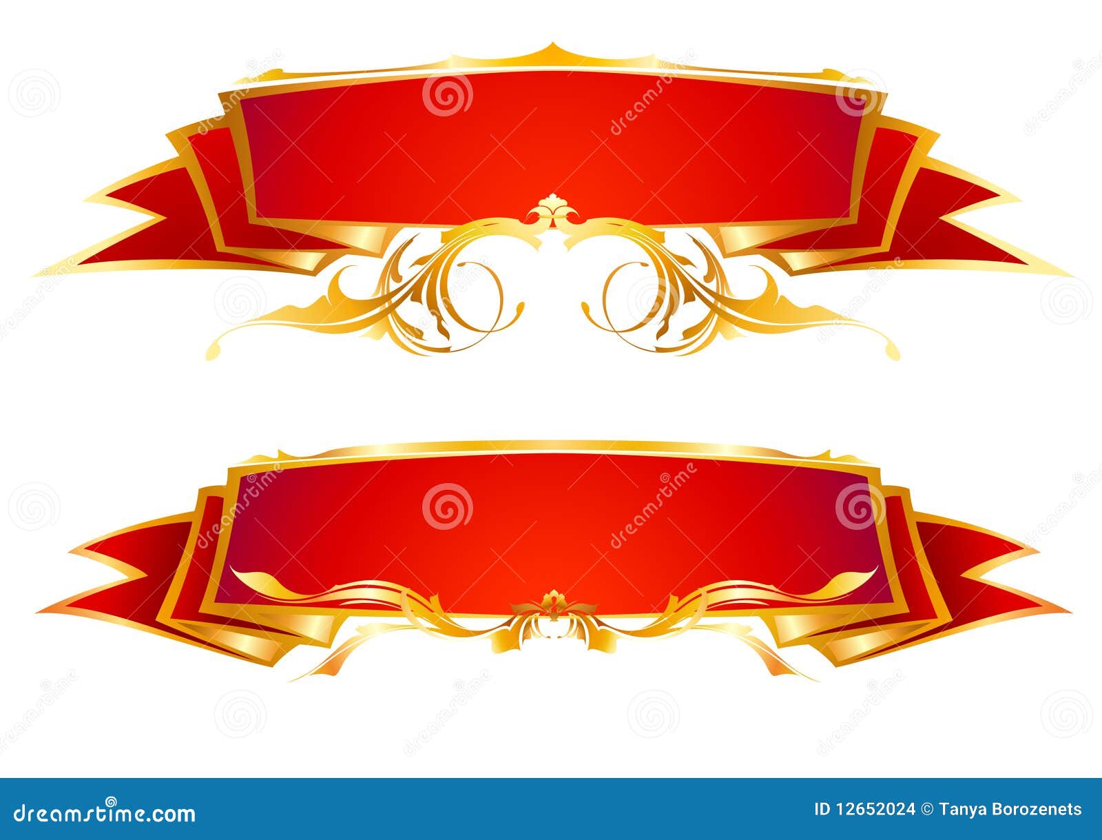 Set of two banner stock illustration. Illustration of detail - 12652024