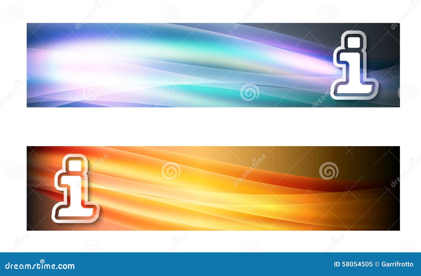 Set of two banners stock vector. Illustration of desk - 58054505