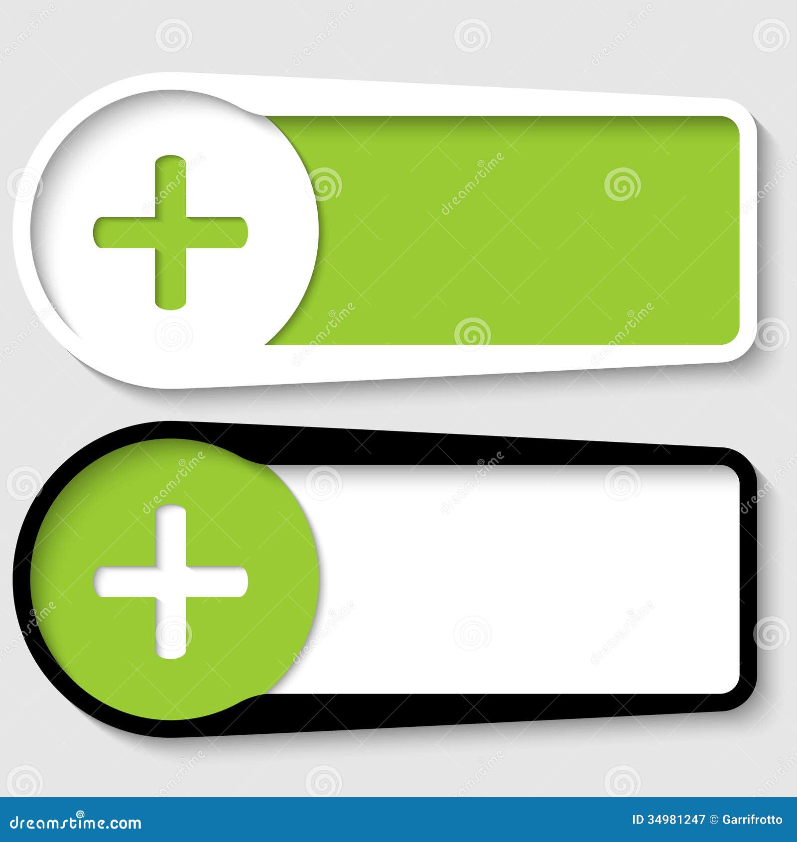 Set of two boxes stock vector. Illustration of text, symbol - 34981247
