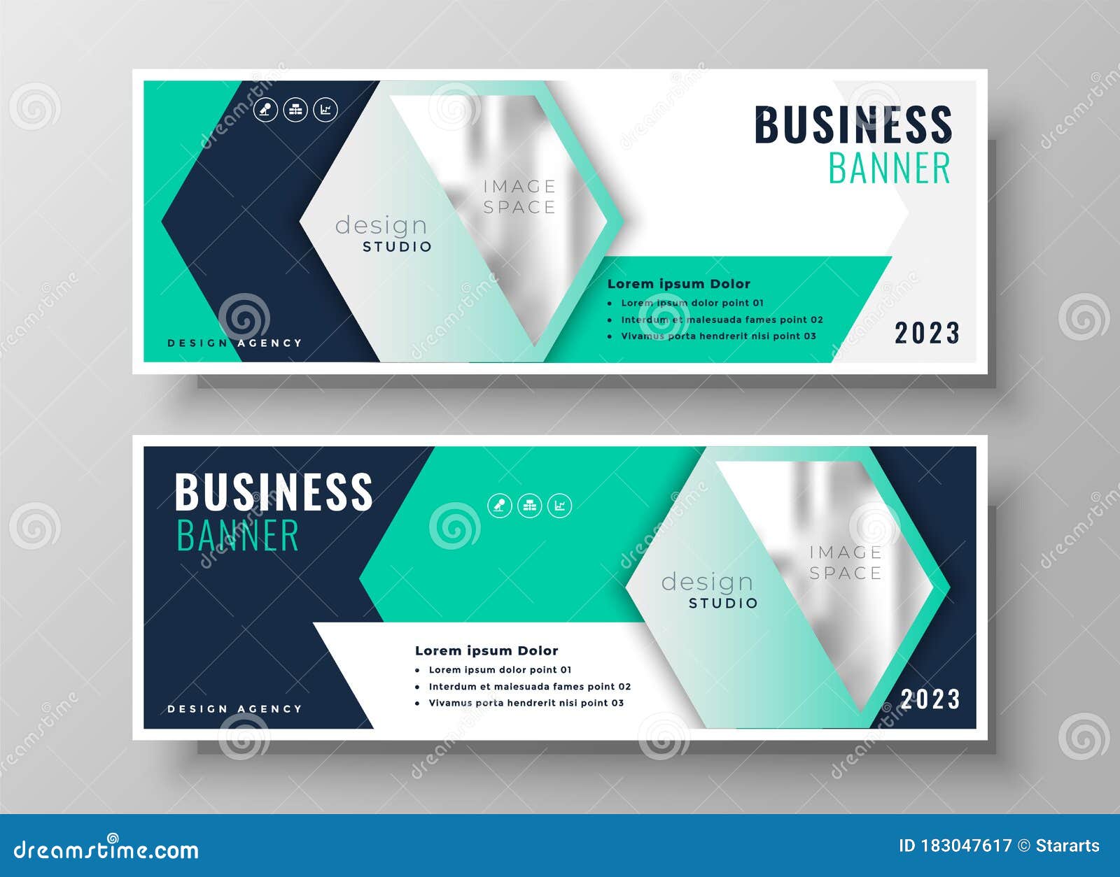 Set of Two Business Corporate Professional Banners Design Stock Vector ...