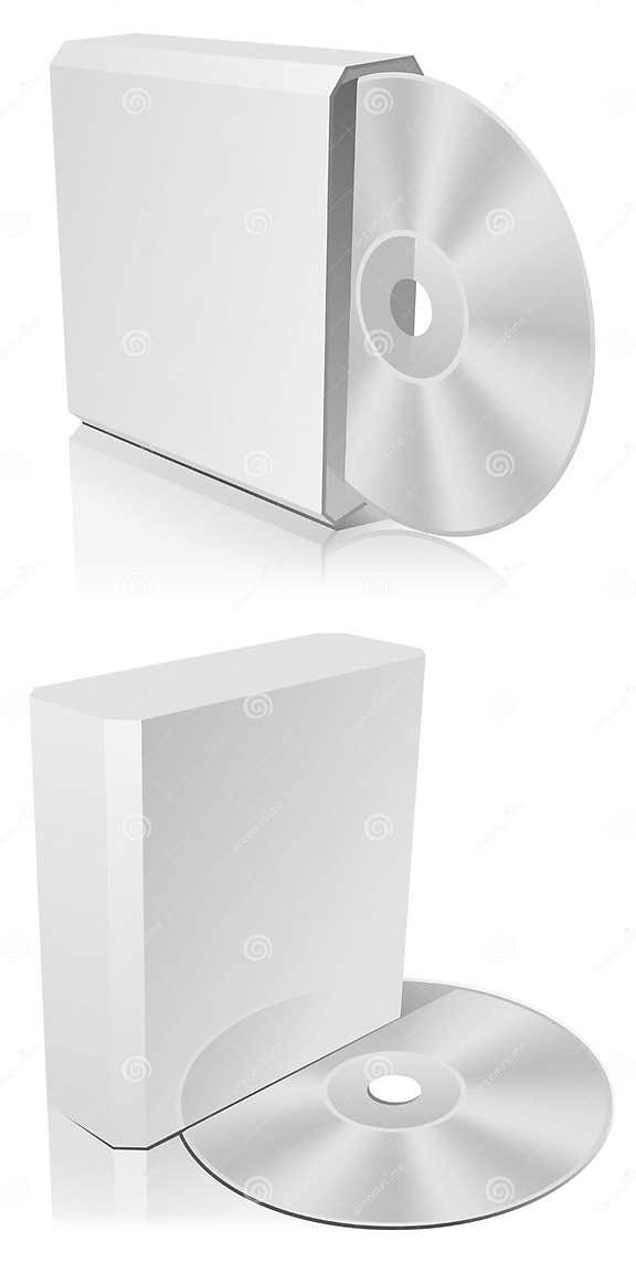 Set of Two CD Box Templates Stock Vector - Illustration of computer ...