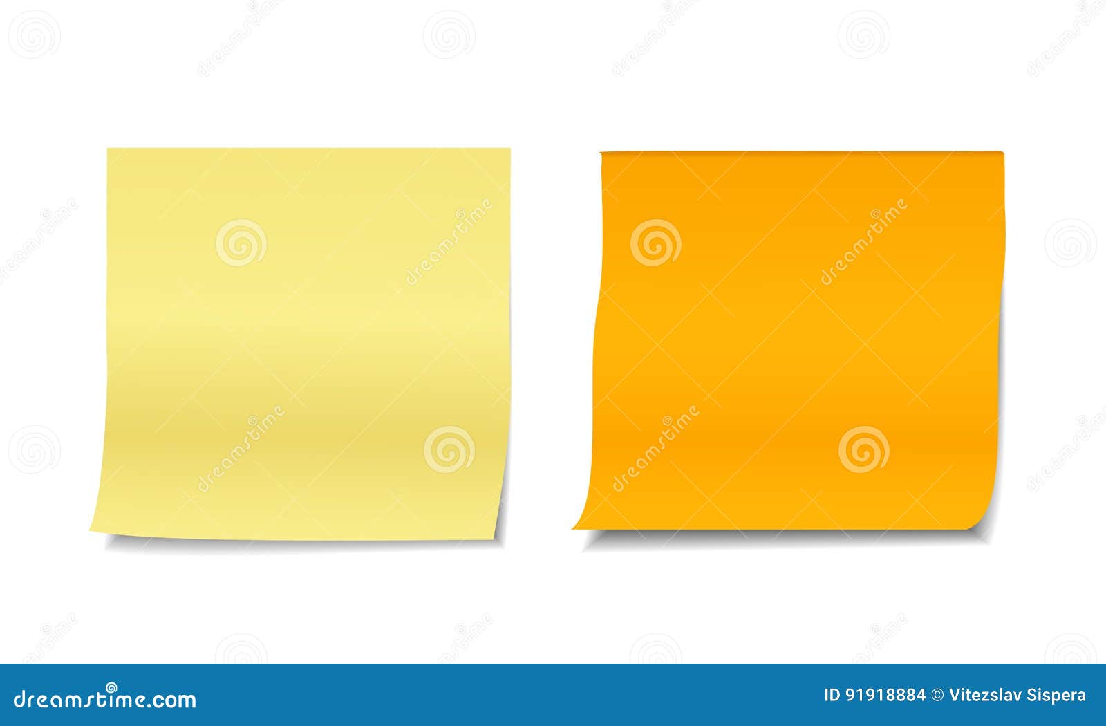 Post It Notes With Push Pin. Realistic Shades Vector Illustration ...