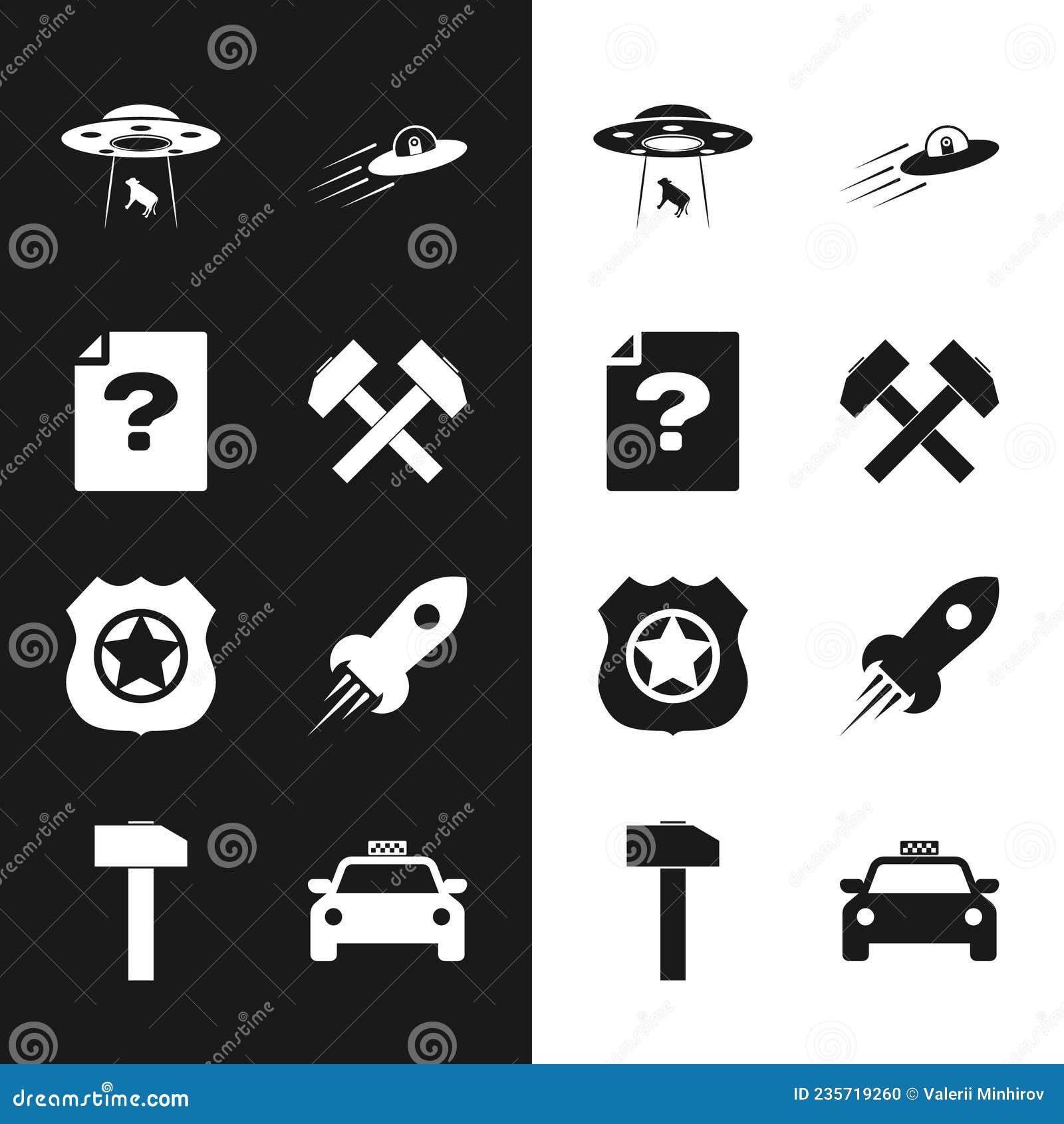 Set Two Crossed Hammers, Unknown Document, UFO Abducts Cow, Flying ... Set Two Crossed Hammers, Unknown Document, UFO Abducts Cow, Flying ...