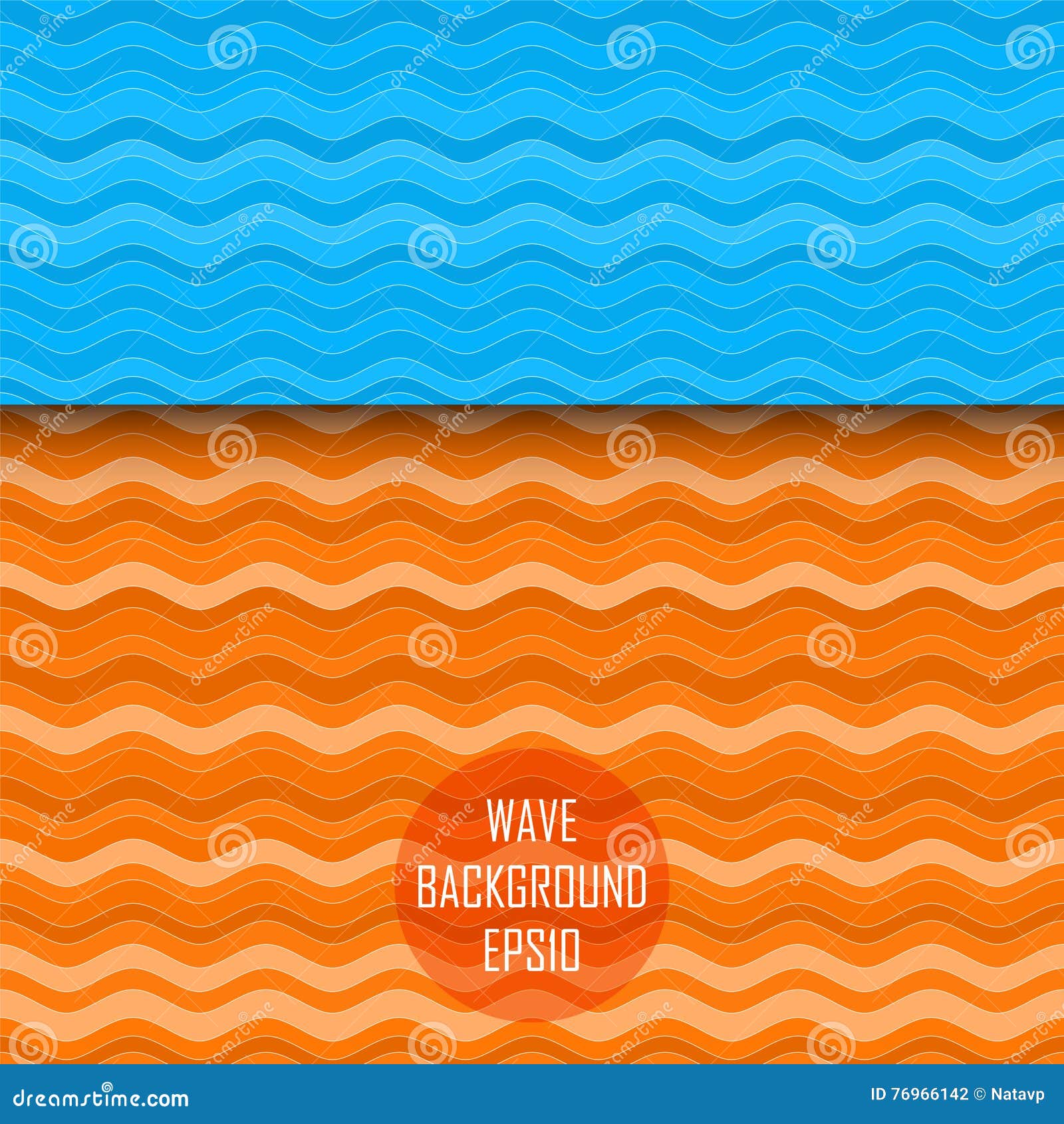 Set of Two Cute Patterns with Colored Striped Waves Randomly. Stock ...