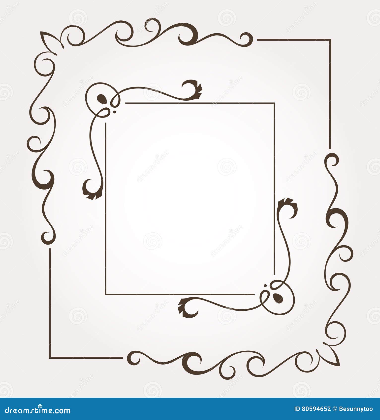 Set of Two Floral Frames and Page Decoration Stock Vector ...