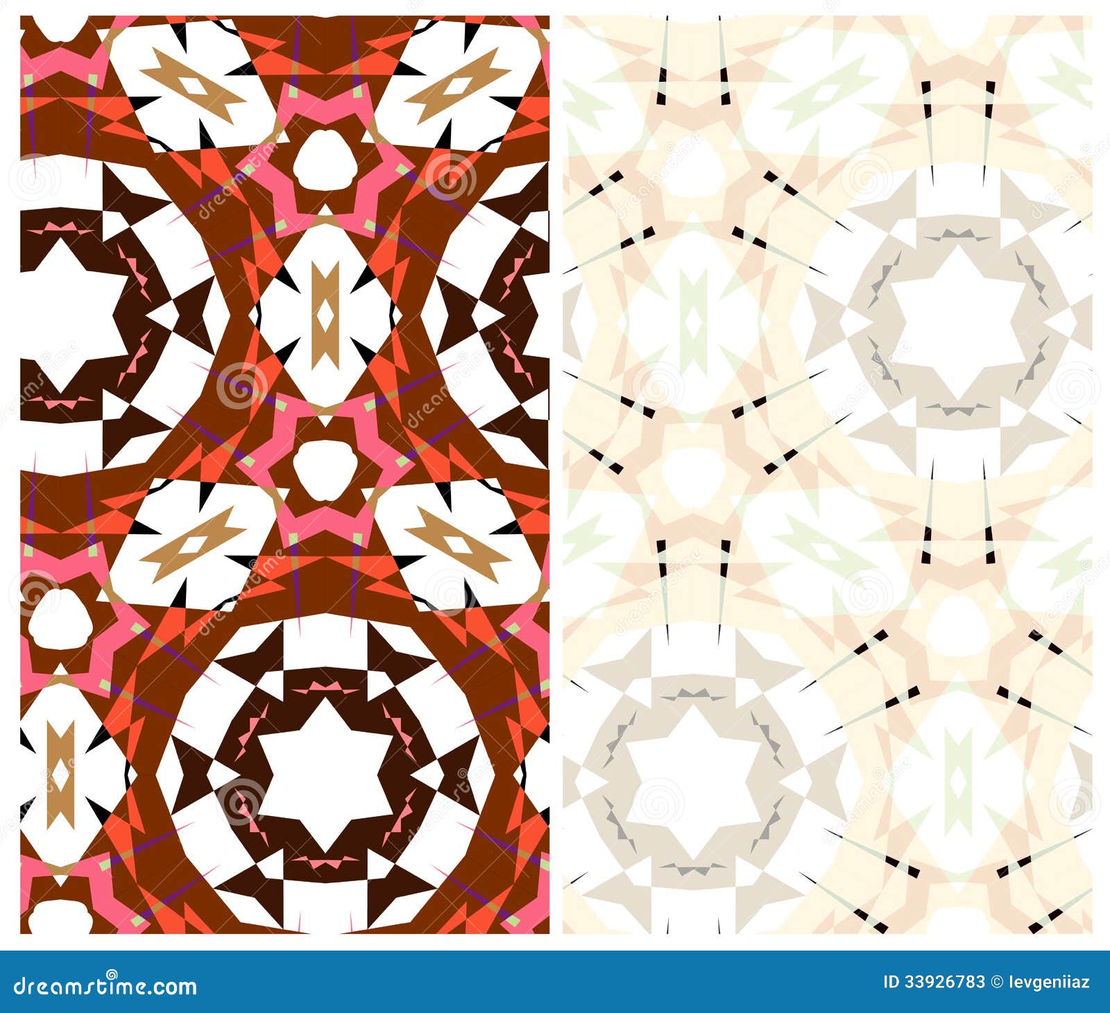 Set of Two Geometric Patterns Stock Vector - Illustration of template ...