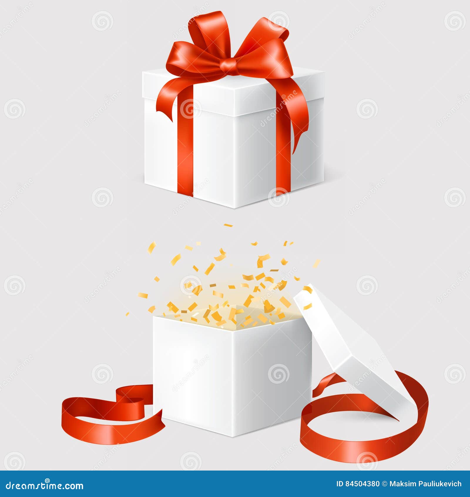 Set of two gift boxes stock illustration. Illustration of icon - 84504380