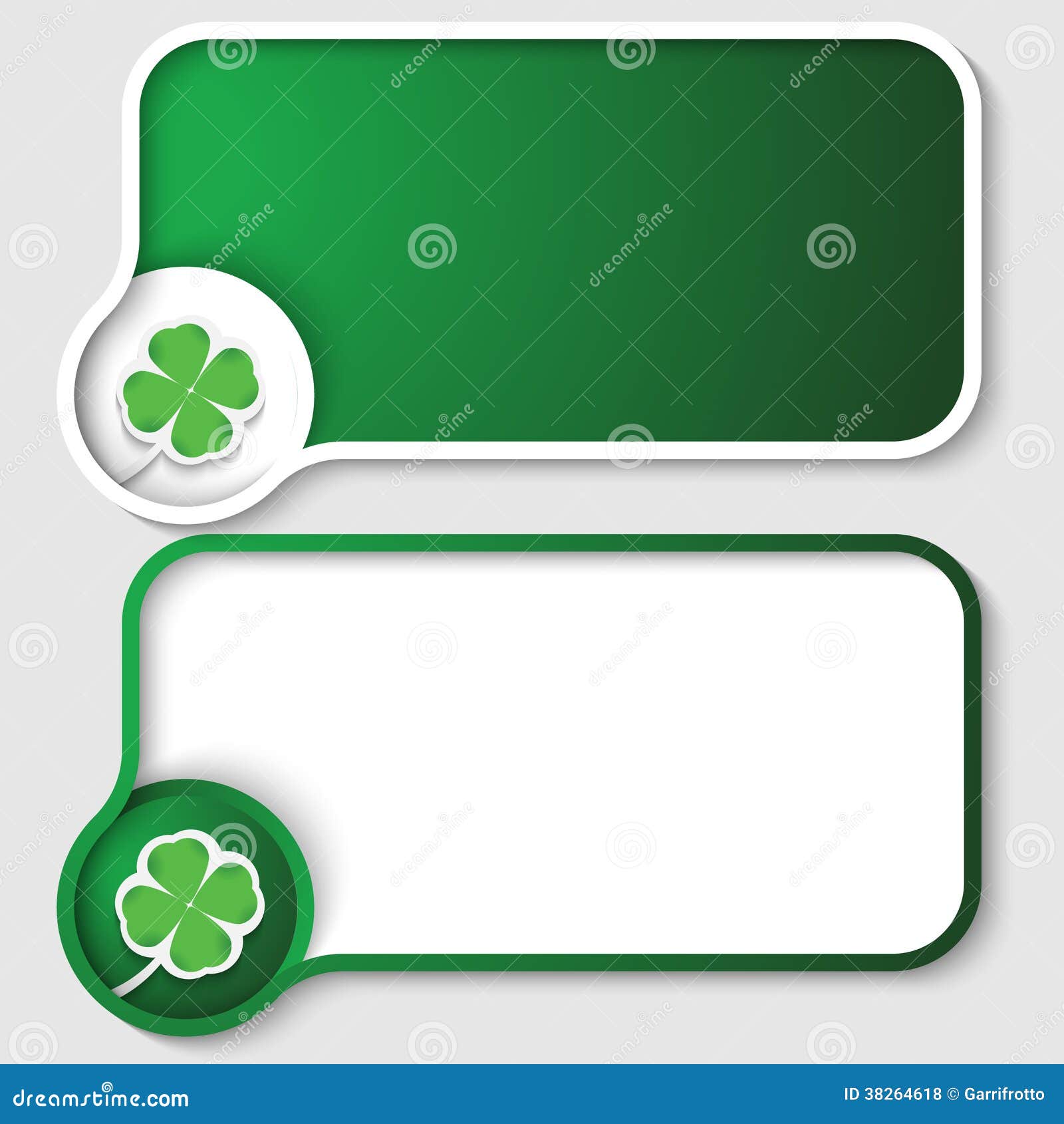 Set of Two Green Text Frames Stock Vector - Illustration of message ...