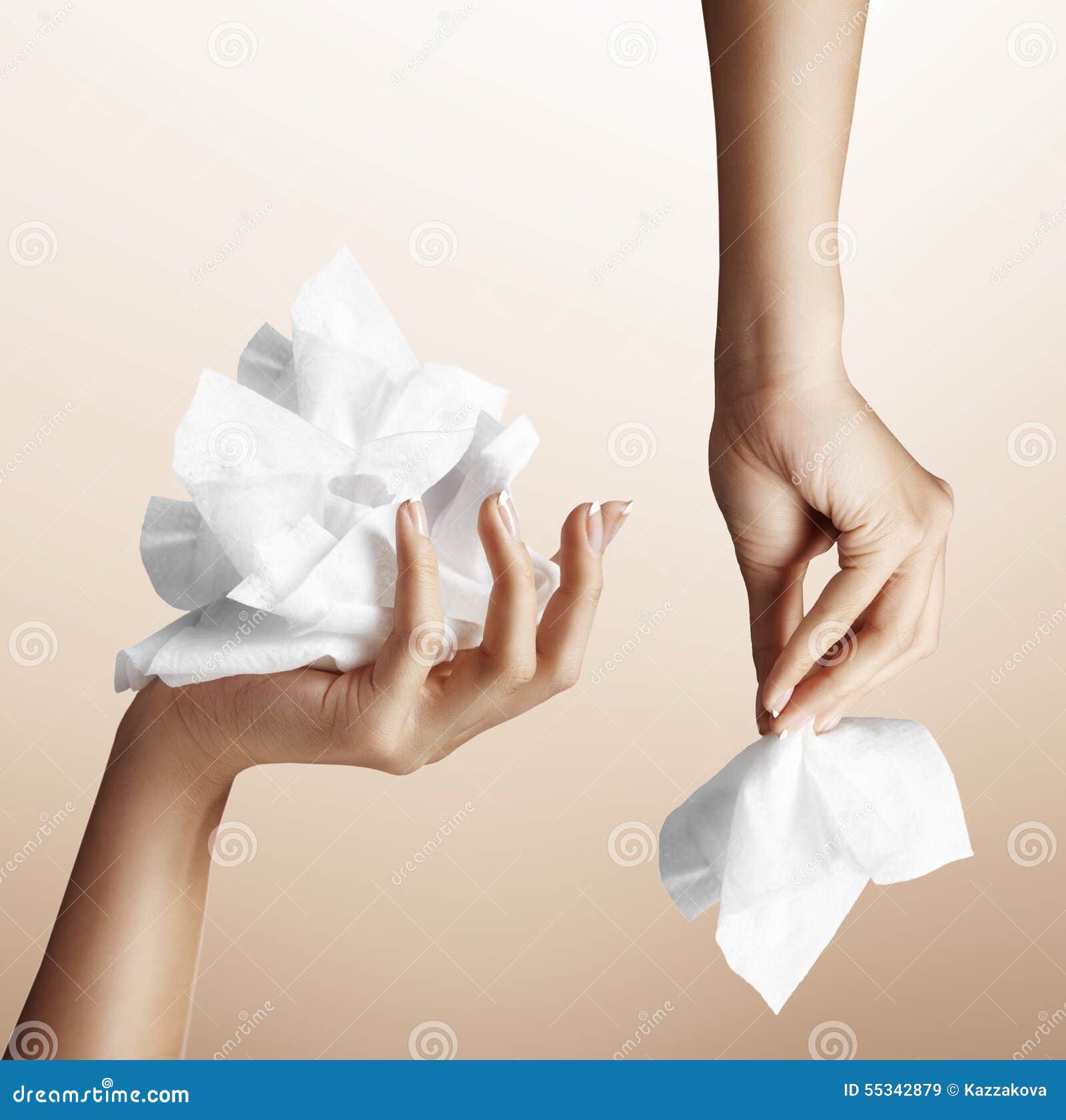 Set with Two Hand and Wipes Stock Image - Image of closeup, hygienic ...