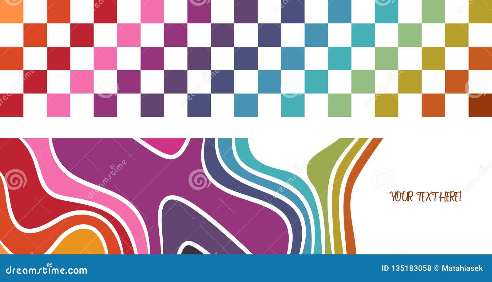 Set of Two Horizontal Abstract Design Banner Template with Empty Space ...