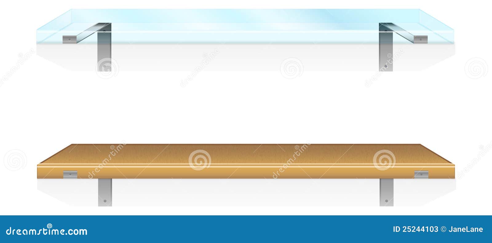 Set of two shelves stock illustration. Illustration of internet - 25244103