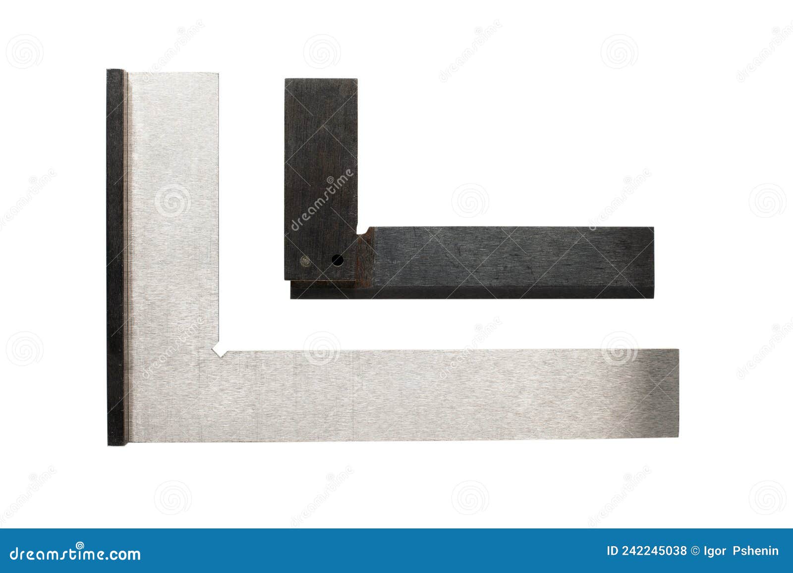 A Set of Two Squares for Locksmith Work Stock Photo - Image of line ...