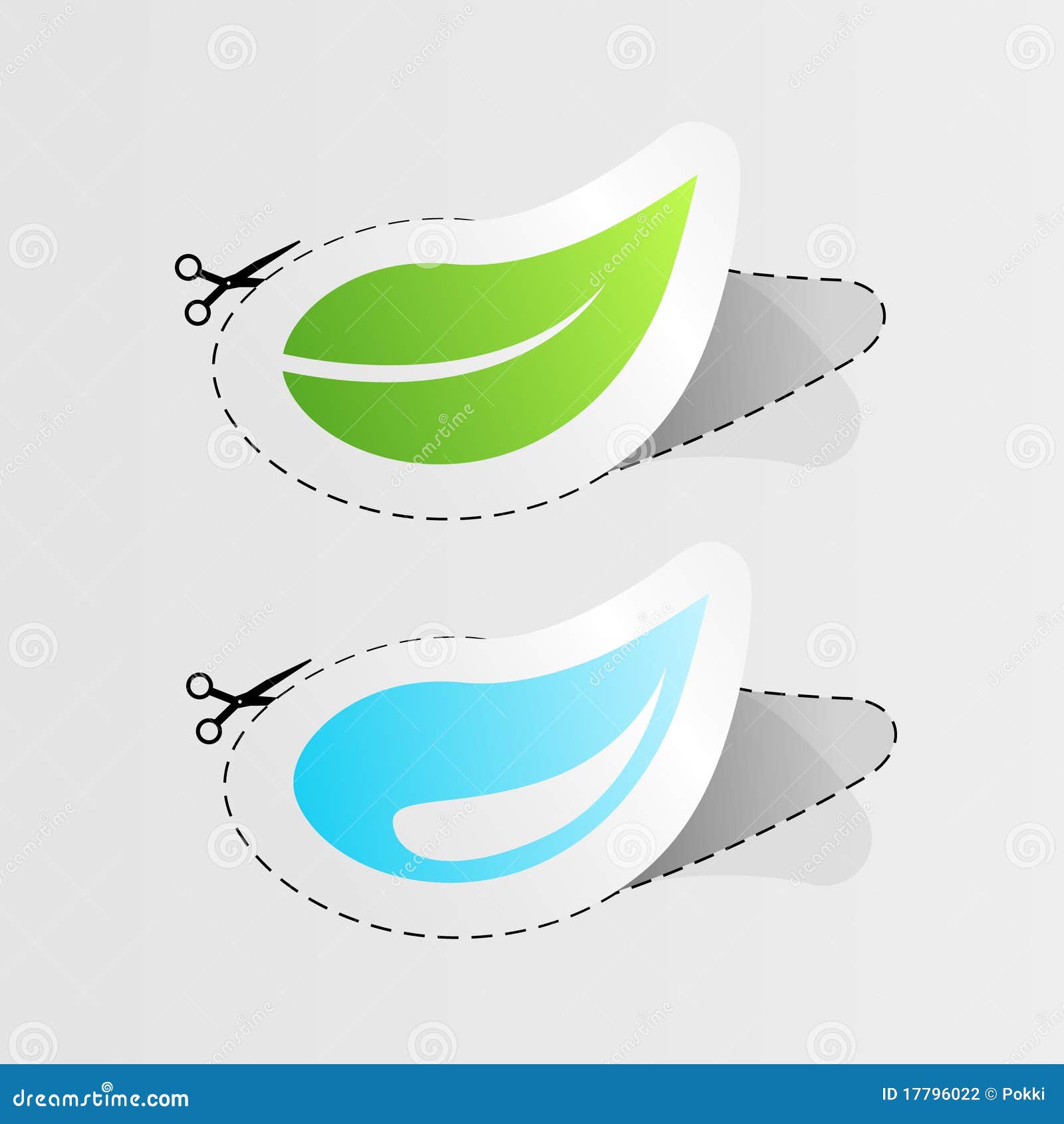 Set of two sticker stock vector. Illustration of copy - 17796022