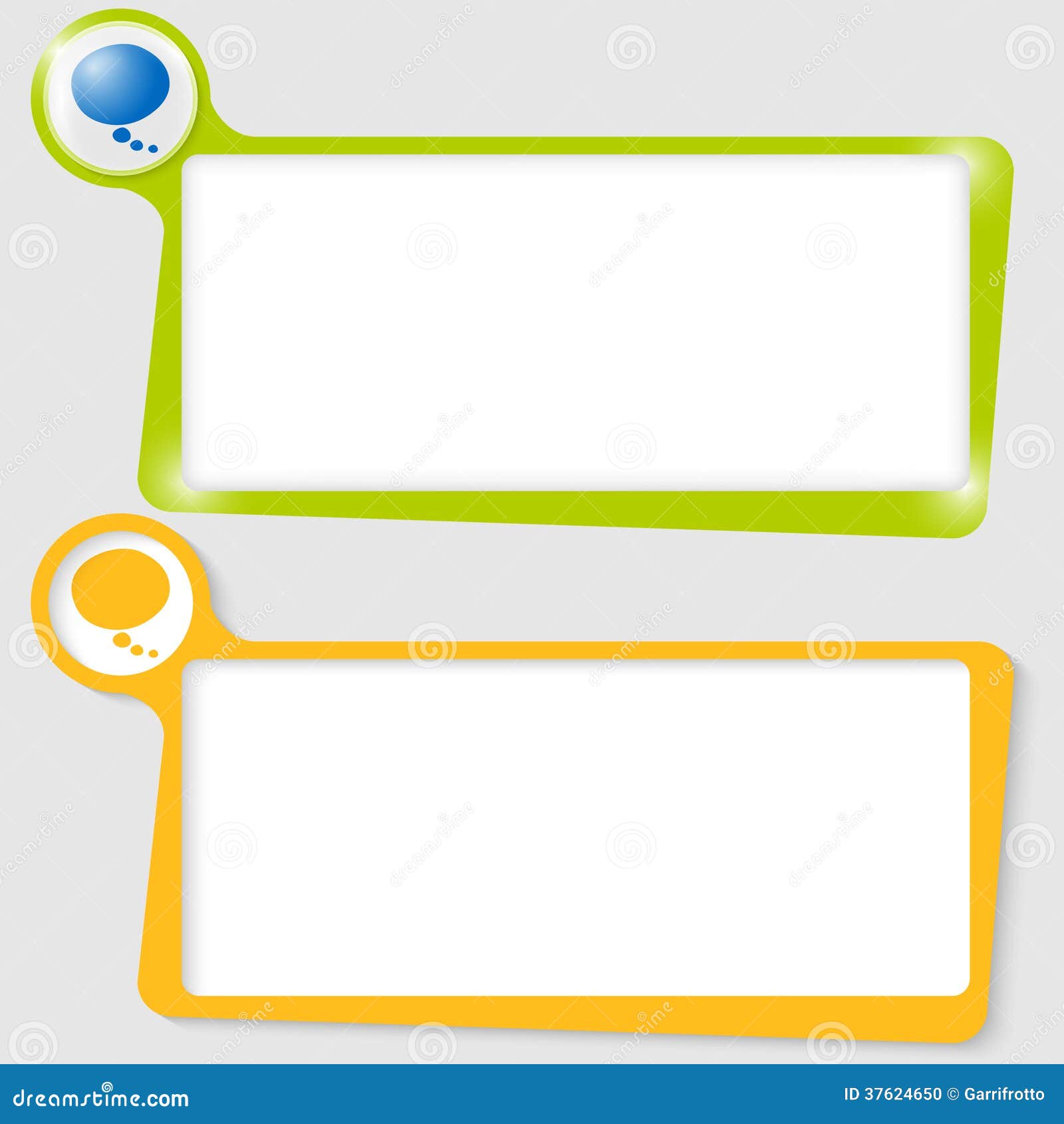 Set of two text boxes stock vector. Illustration of advertising - 37624650