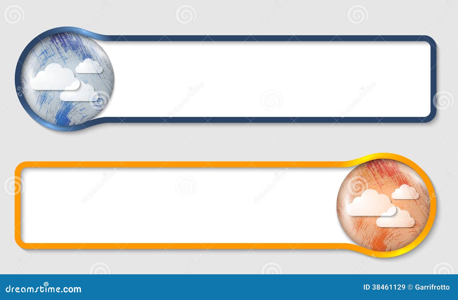 Set of two text frame stock vector. Illustration of circle - 38461129