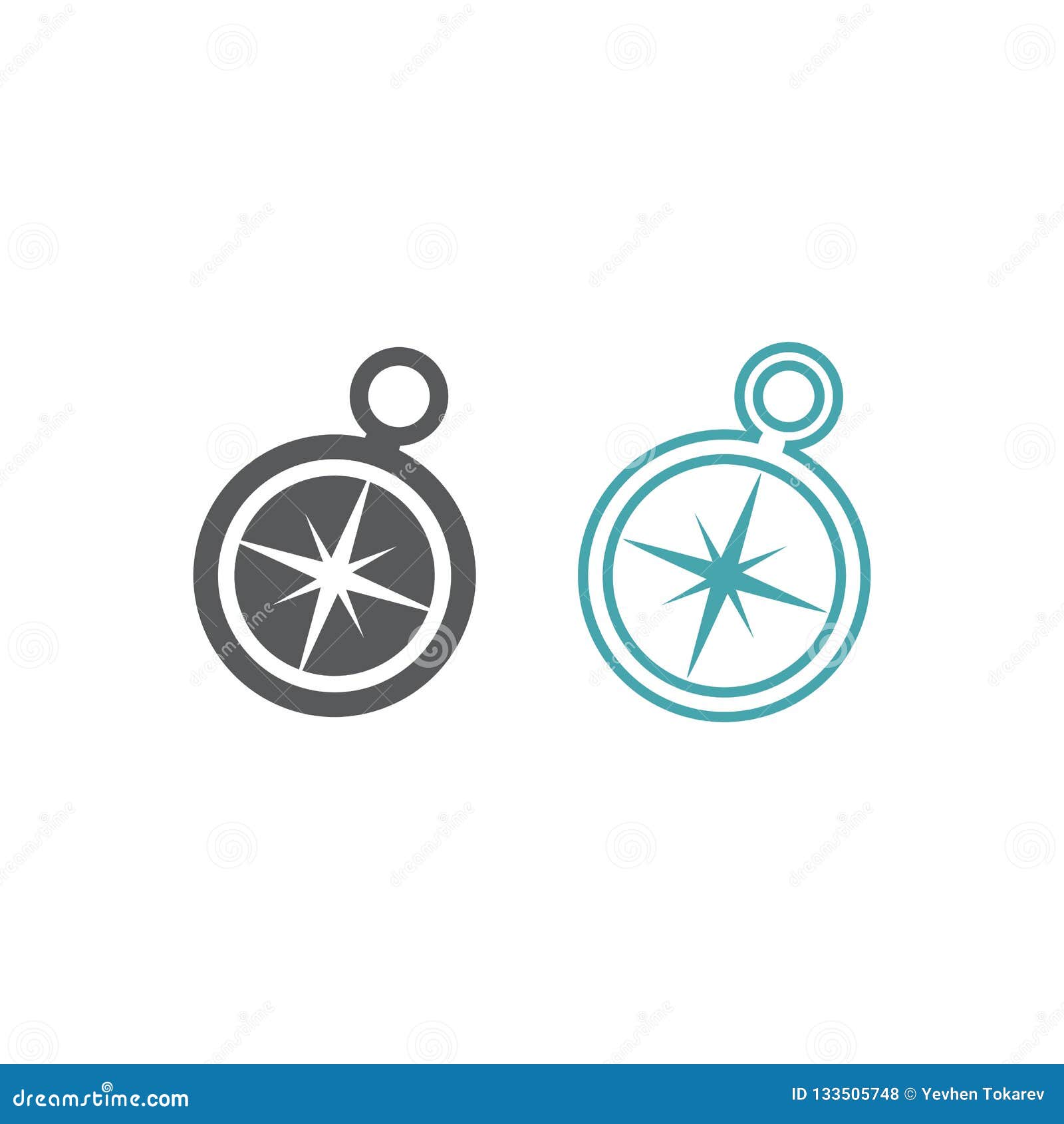 Vector symbol of a compass stock illustration. Illustration of compass ...