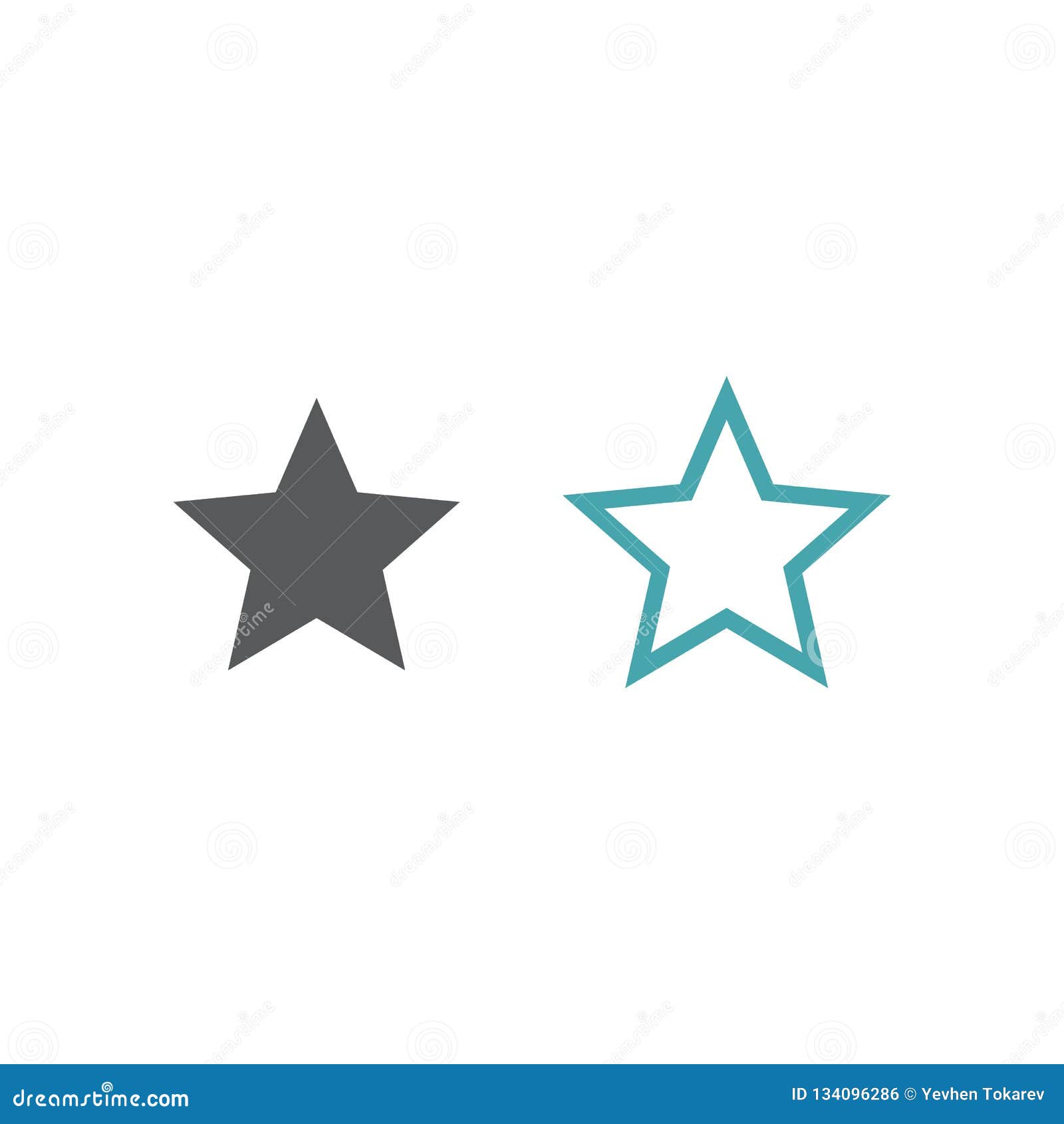 Vector Symbol of a Five-pointed Star Stock Illustration - Illustration ...