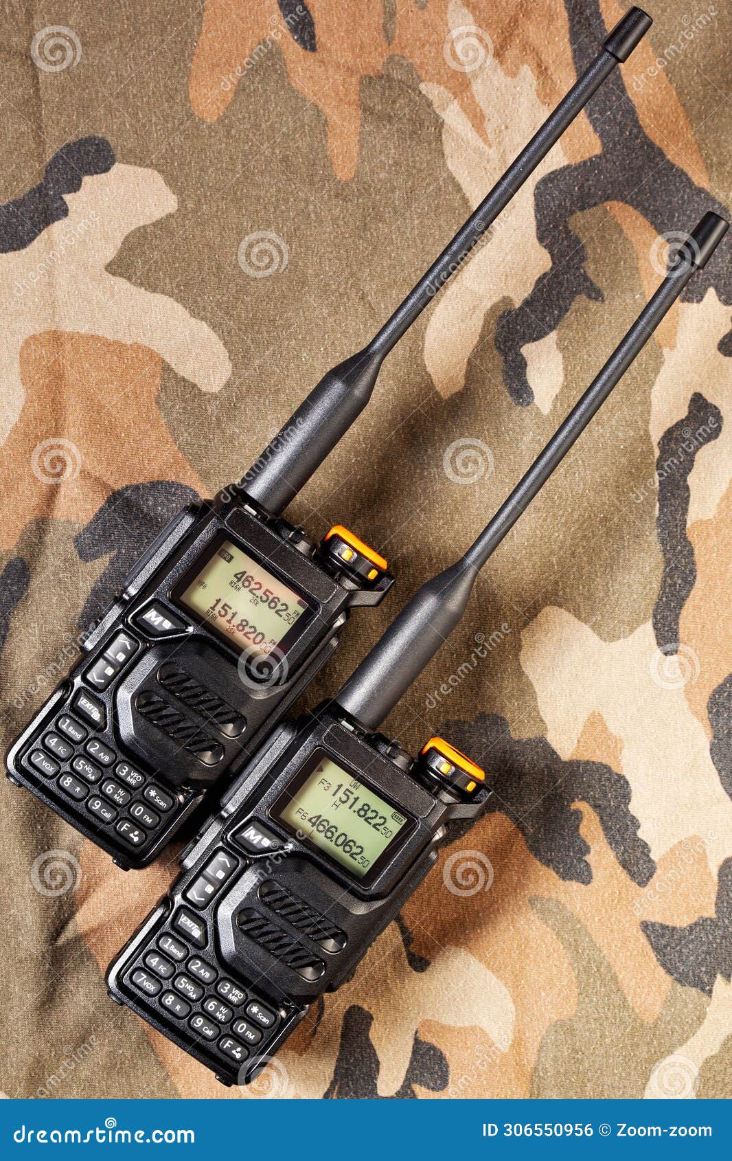 Set of two-way radios stock photo. Image of walkietalkie - 306550956