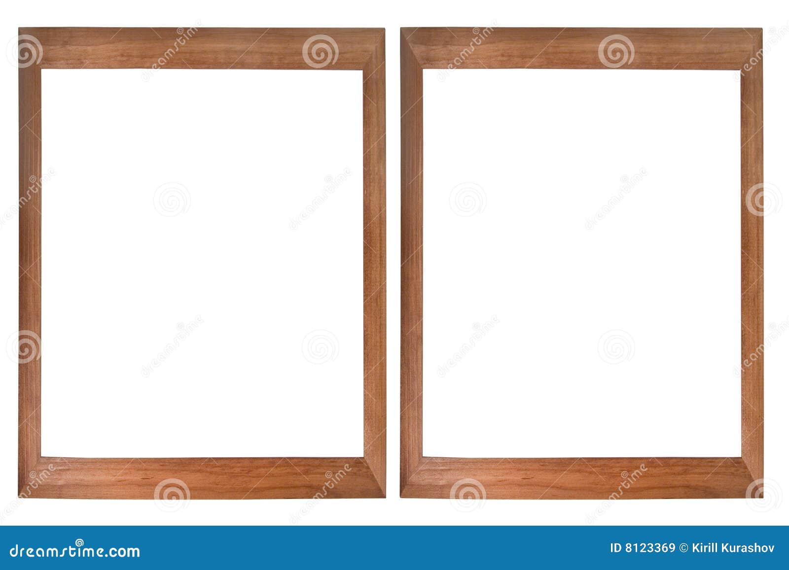 Set of Two Wooden Photo Frames Stock Image - Image of blank, white: 8123369