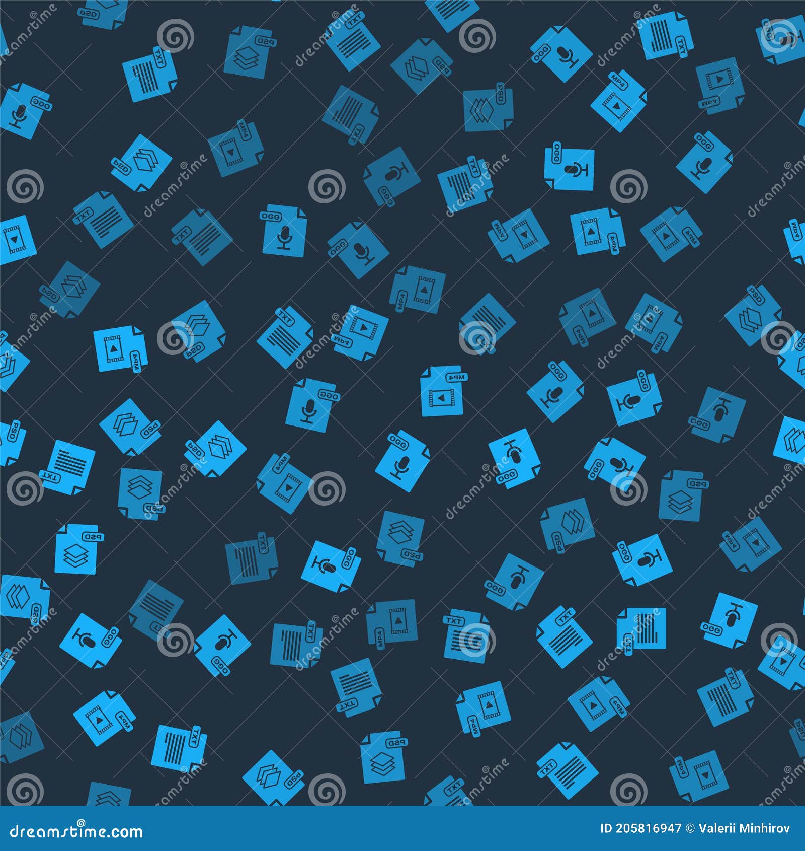 Set TXT File Document, OGG, MP4 and PSD on Seamless Pattern. Vector ... Set TXT File Document, OGG, MP4 and PSD on Seamless Pattern. Vector ...