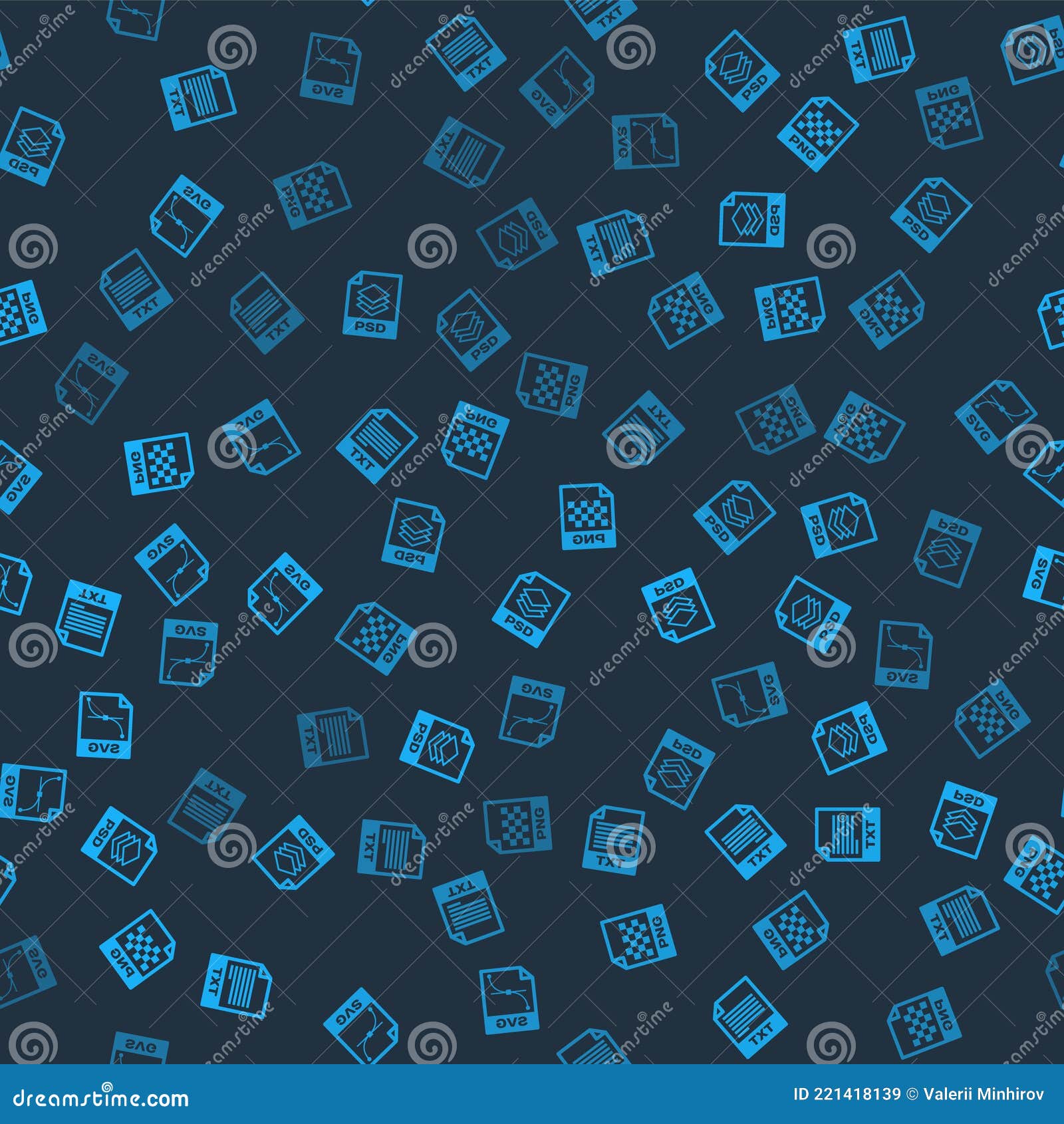 Set TXT File Document, PSD, PNG and SVG on Seamless Pattern. Vector ... Set TXT File Document, PSD, PNG and SVG on Seamless Pattern. Vector ...