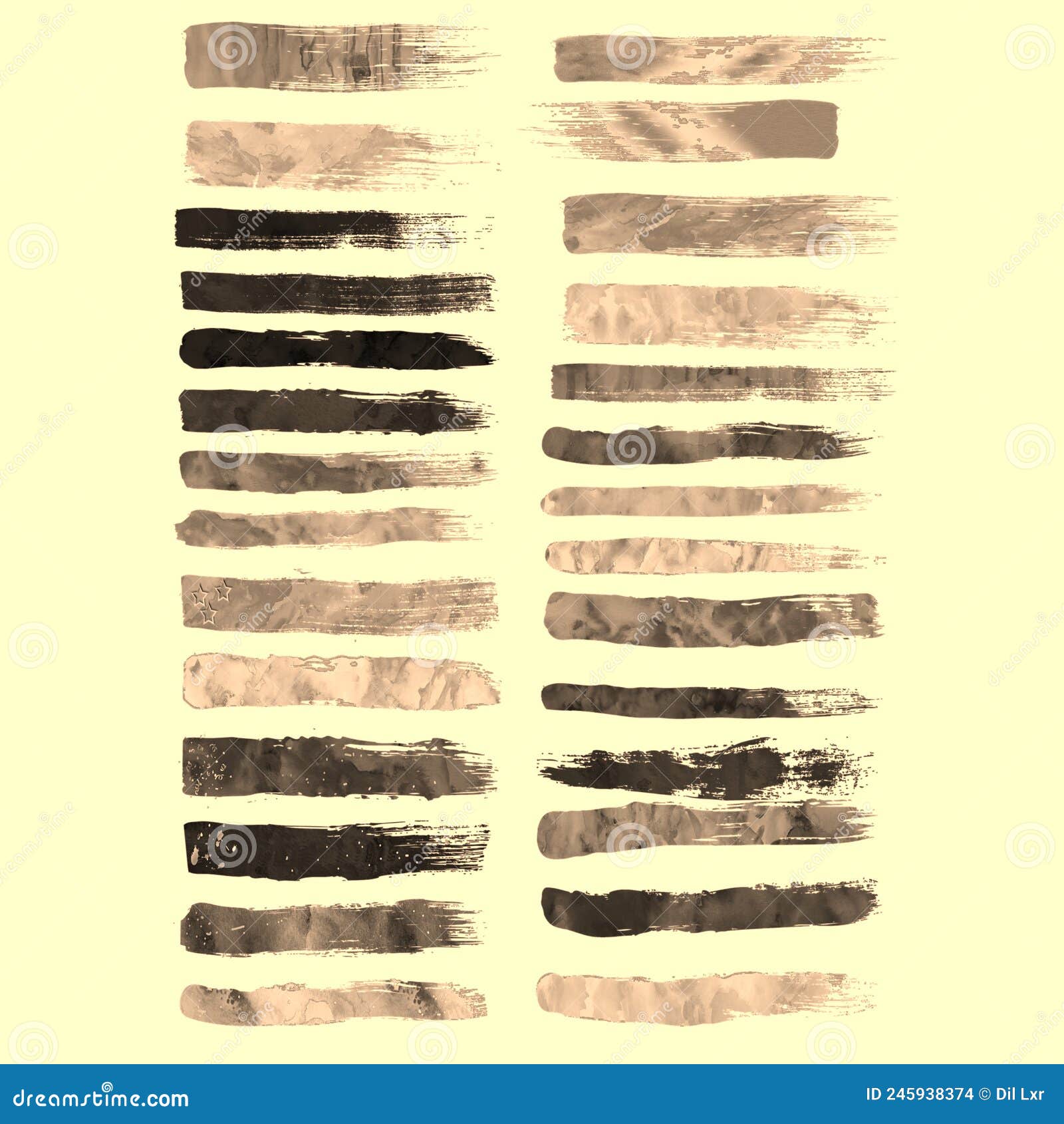 Set of types of strokes stock illustration. Illustration of handwriting ...