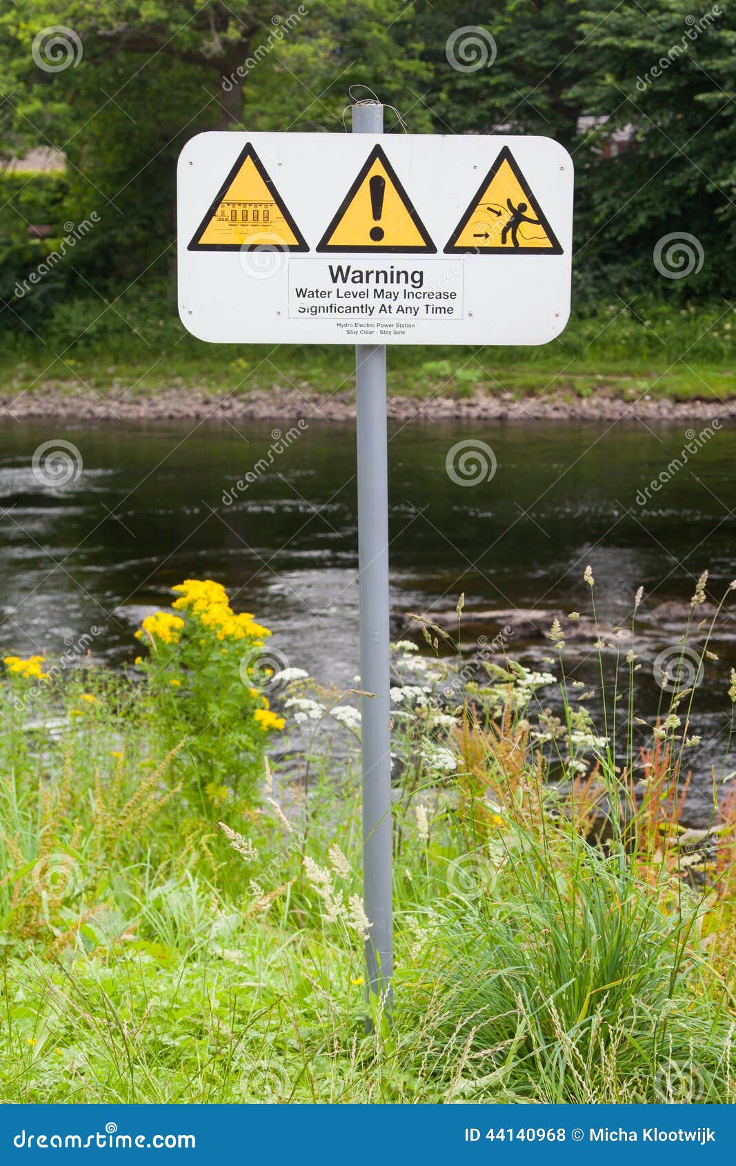Set of Typical Open Water Swimming Warnings Stock Photo - Image of ...