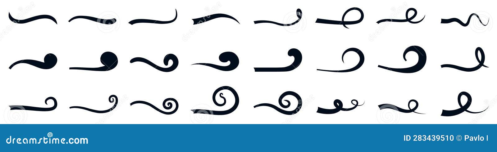 Set Typographic Swash and Swooshes Tails, Stroke Underline Swish ... Set Typographic Swash and Swooshes Tails, Stroke Underline Swish ...