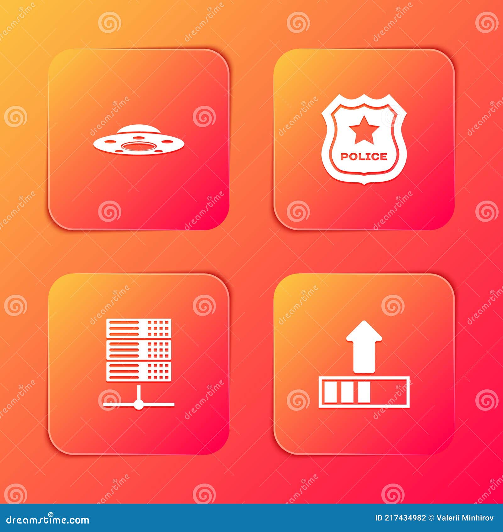 Set UFO Flying Spaceship, Police Badge, Server, Data, Web Hosting and ... Set UFO Flying Spaceship, Police Badge, Server, Data, Web Hosting and ...
