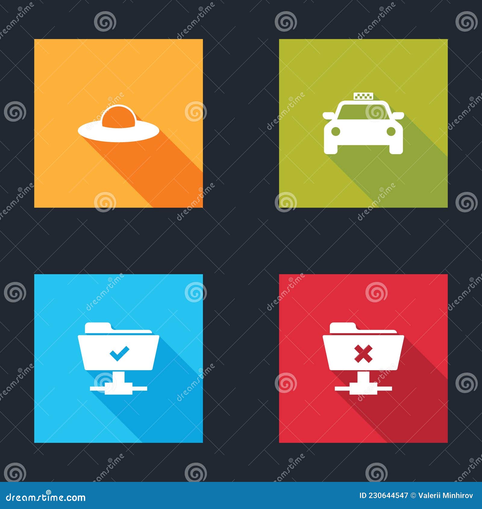 Set UFO Flying Spaceship, Taxi Car, FTP Operation Successful and Cancel ... Set UFO Flying Spaceship, Taxi Car, FTP Operation Successful and Cancel ...